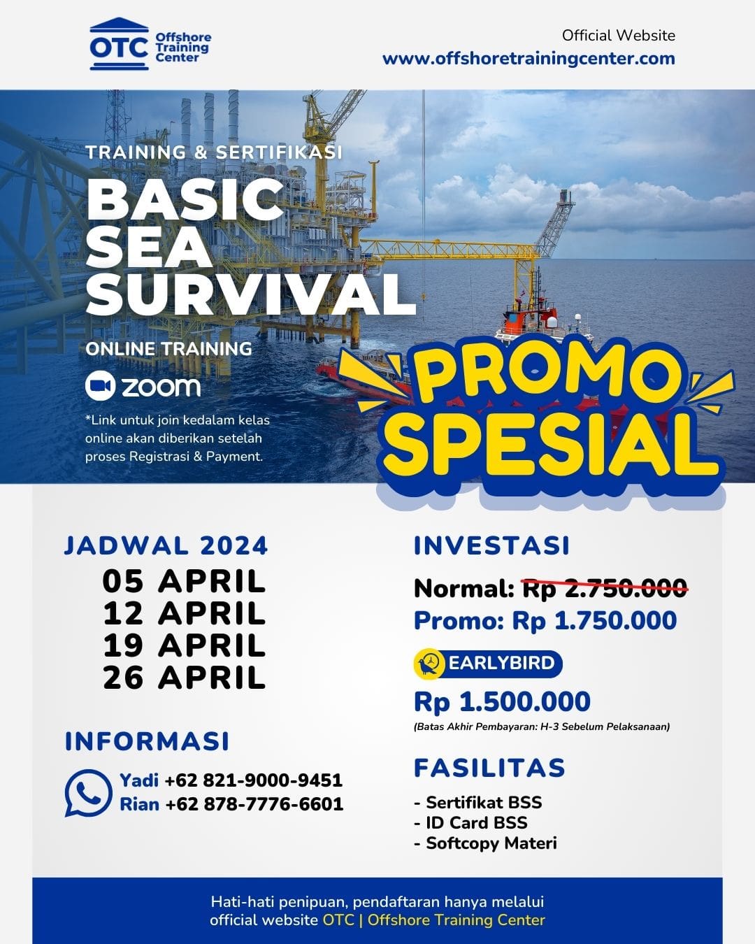 Pelatihan Basic Sea Survival - Sertifikasi Offshore