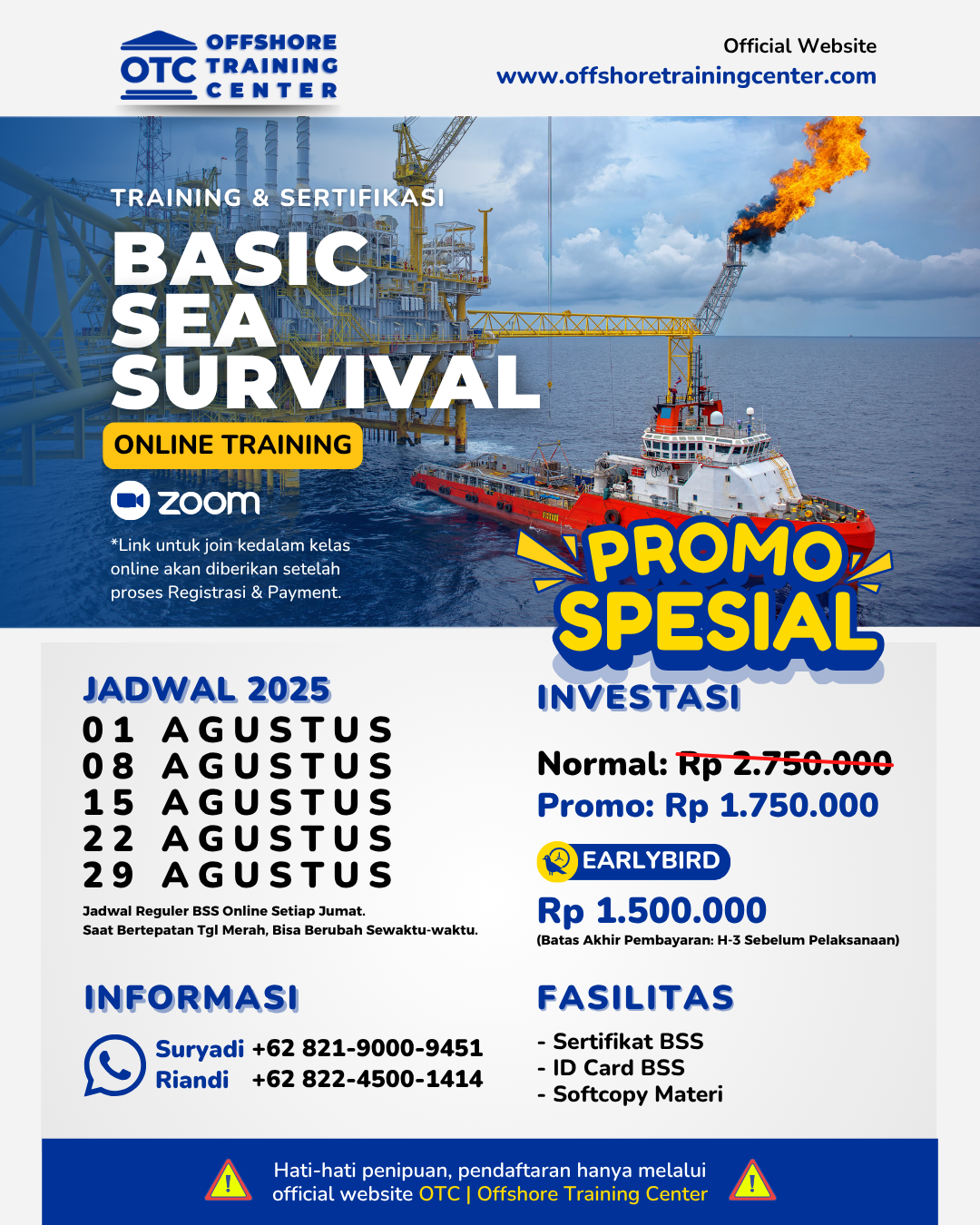 Pelatihan Basic Sea Survival - Sertifikasi Offshore